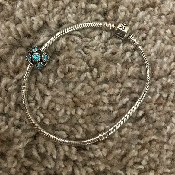 Pandora | Jewelry | Pandora Sterling Silver Snake Chain Turquoise ...